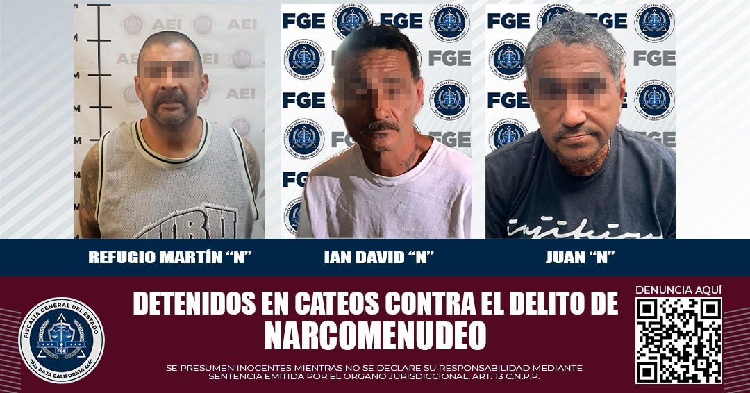 Fiscalía General Del Estado Detiene A Tres Individuos En Cateos En