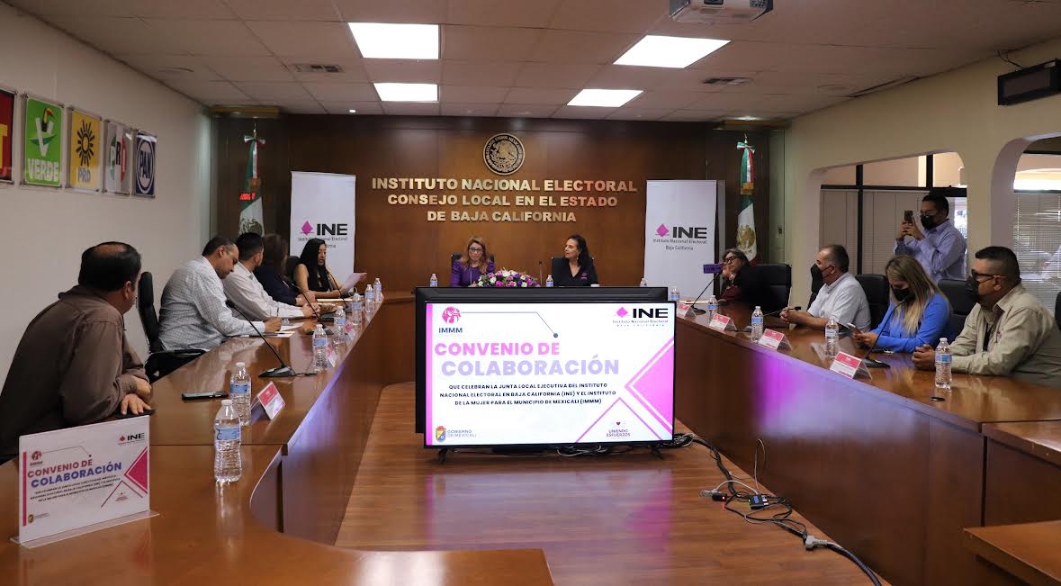 Firma INE BC Convenio de Colaboración con el Instituto de la Mujer para el municipio de Mexicali ...