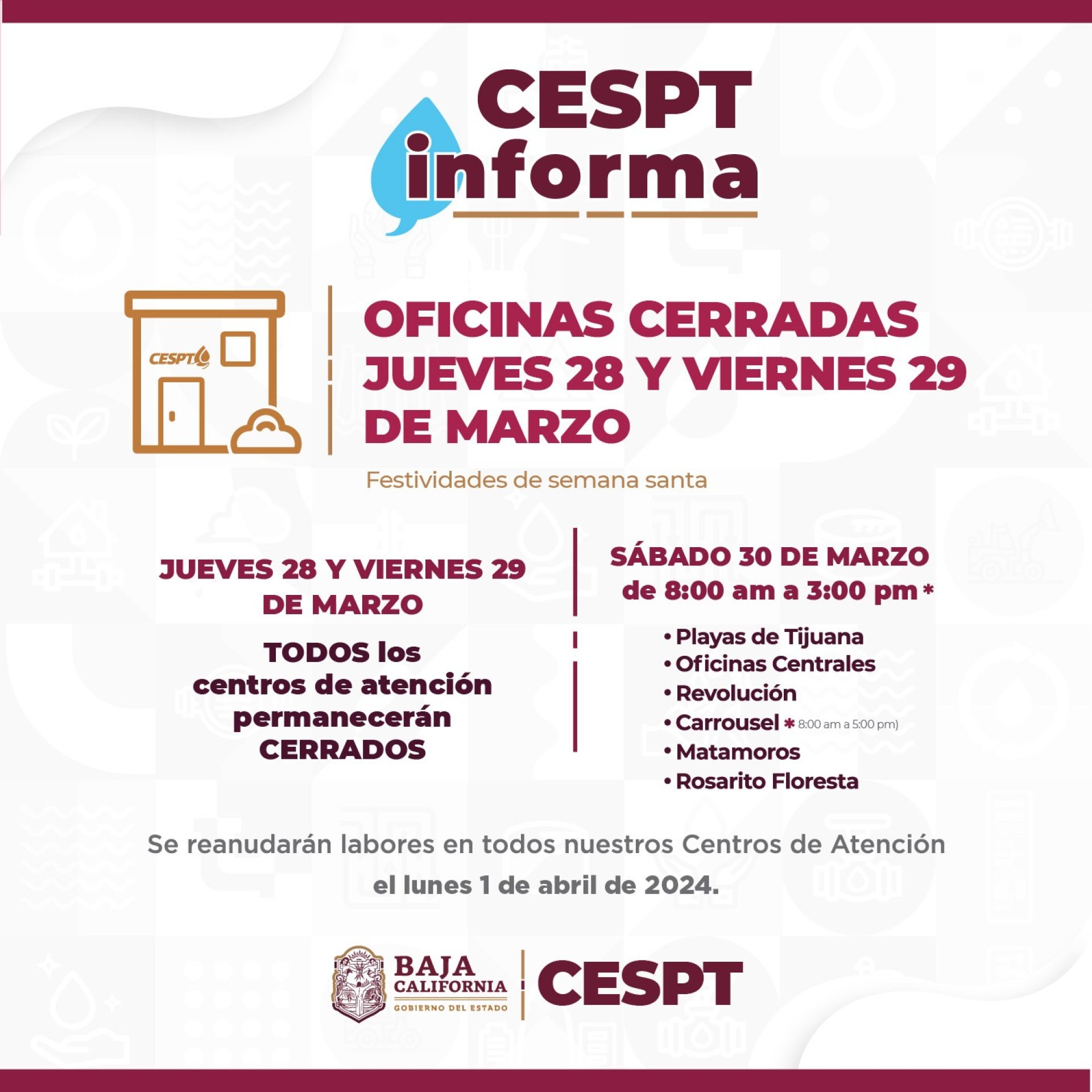 Informa CESPT guardias durante días de asueto por Semana Santa ...
